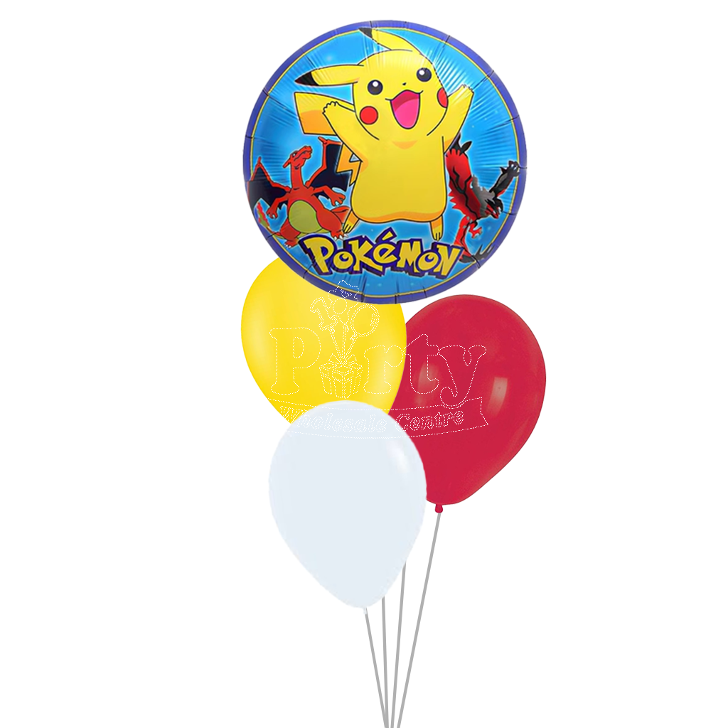 Pokémon Ball Helium Balloon Set | Party Wholesale