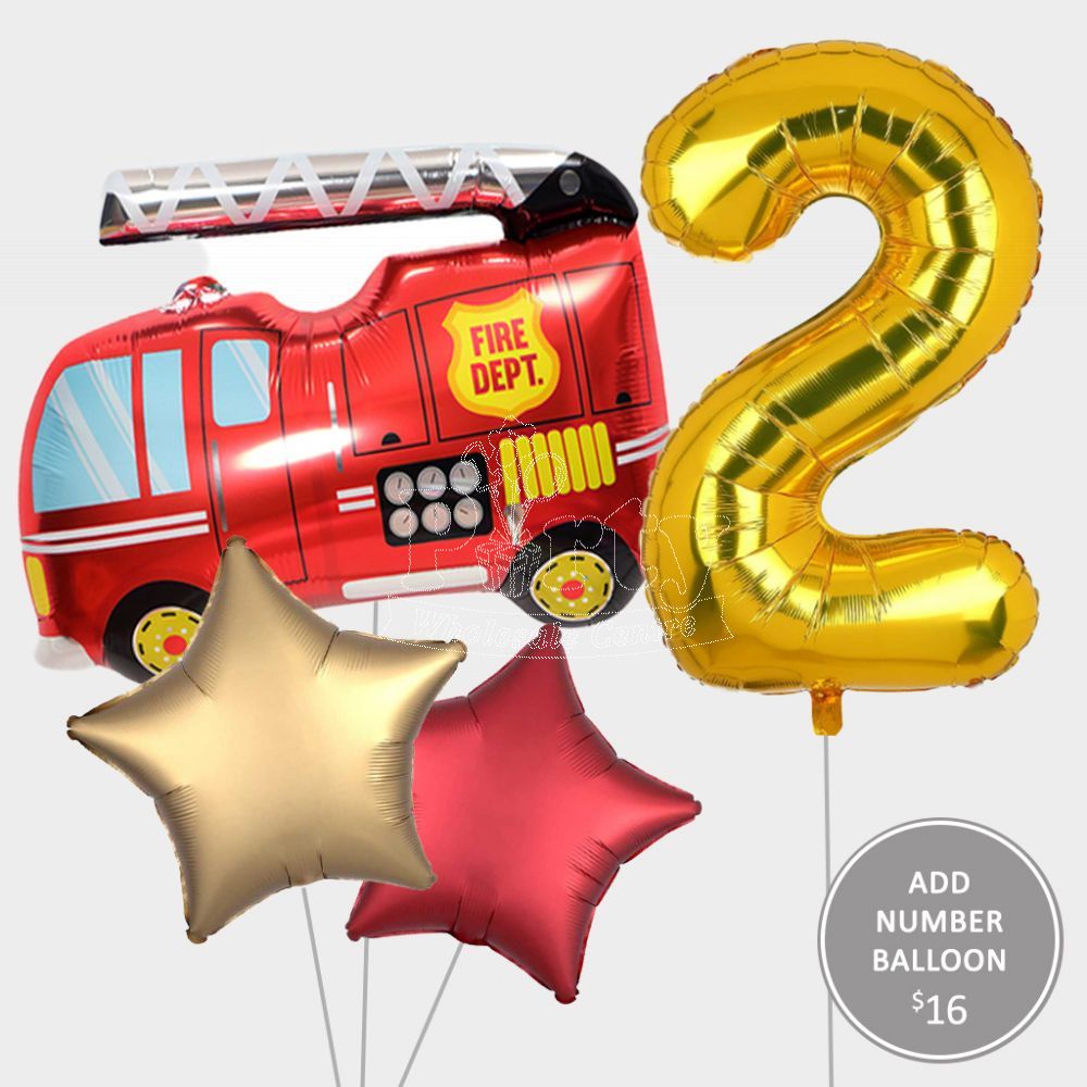 Fire Engine Balloon Bouquet | Party Wholesale