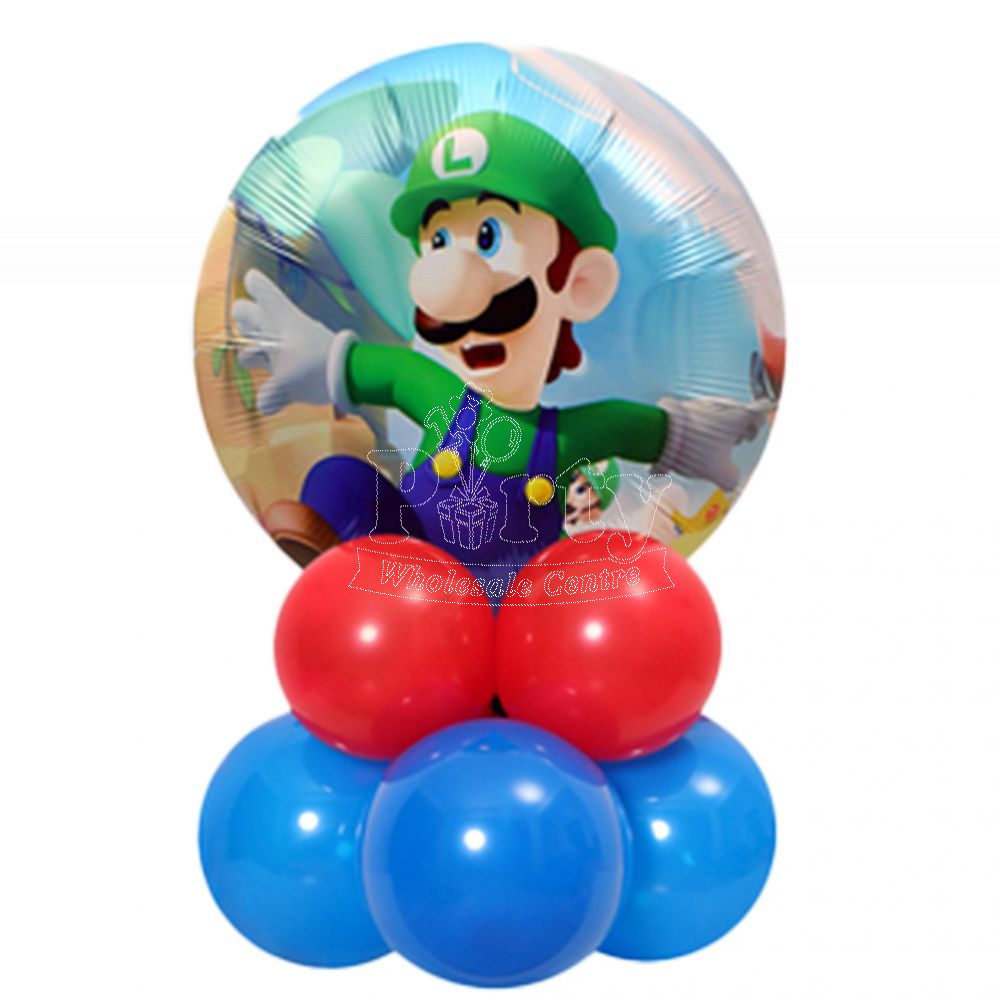Luigi Super Mario Balloon Column | Party Wholesale