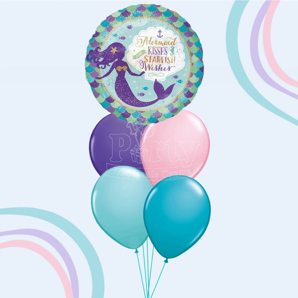 Mermaid Kisses Starfish Wishes Balloon Set | Party Wholesale