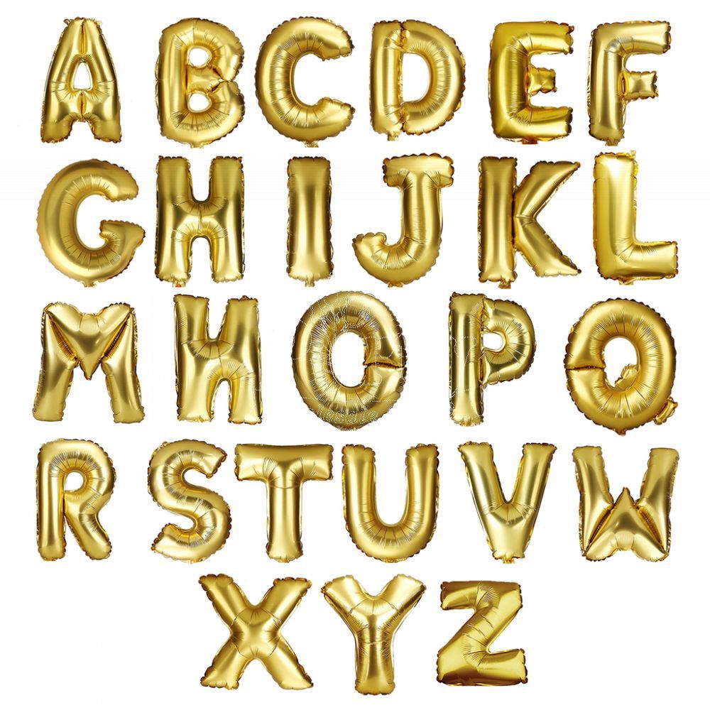 Mini Letter Gold Alphabet Balloon (AirFilled) | Party Wholesale