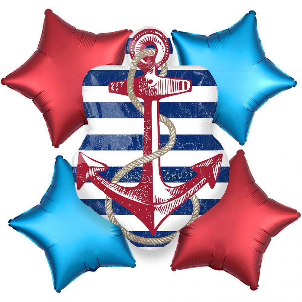 Nautical Anchor Jumbo Balloon Bouquet | Party Wholesale
