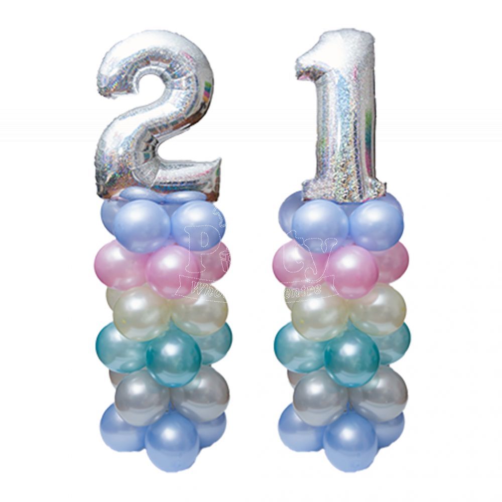 Pearly Posh Number Balloon Column | Party Wholesale