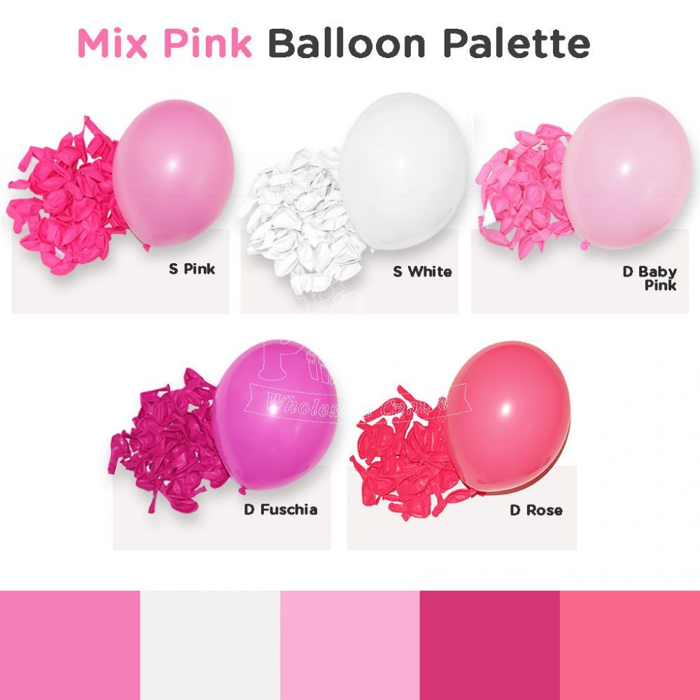 Mix Pink Latex Balloons 11inch | Party Wholesale
