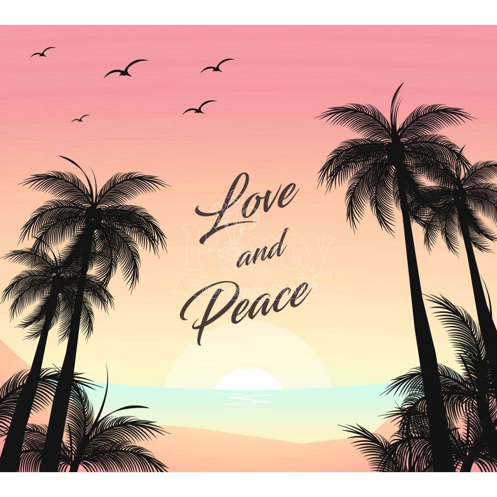 Sunset On The Beach Customised Banner | Party Wholesale
