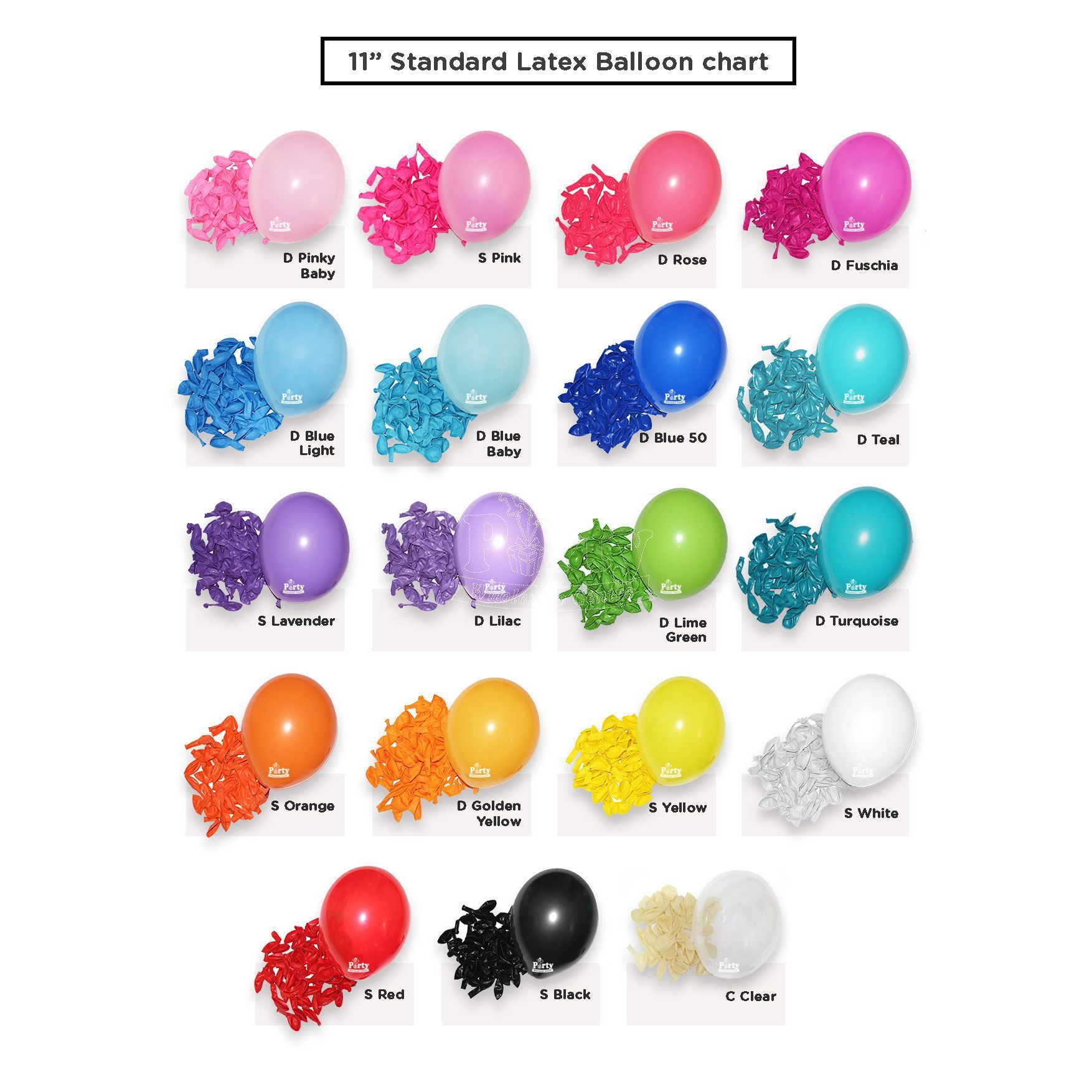 Helium Latex Balloons (Over 50 Colours) | Party Wholesale